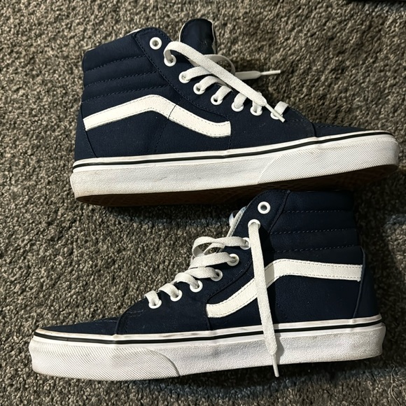 Vans | Shoes | Vans Blue Shoe High Top | Poshmark